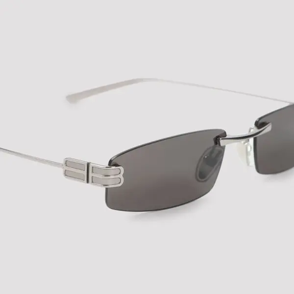 Balenciaga Gossip Rectangle Sunglasses - Silver