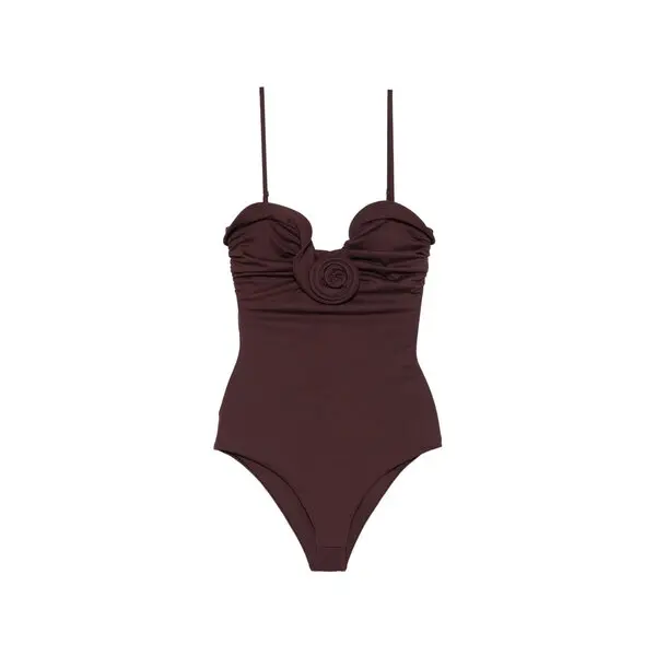 Magda Butrym Flower Appliqué One-piece Swimsuit - Red