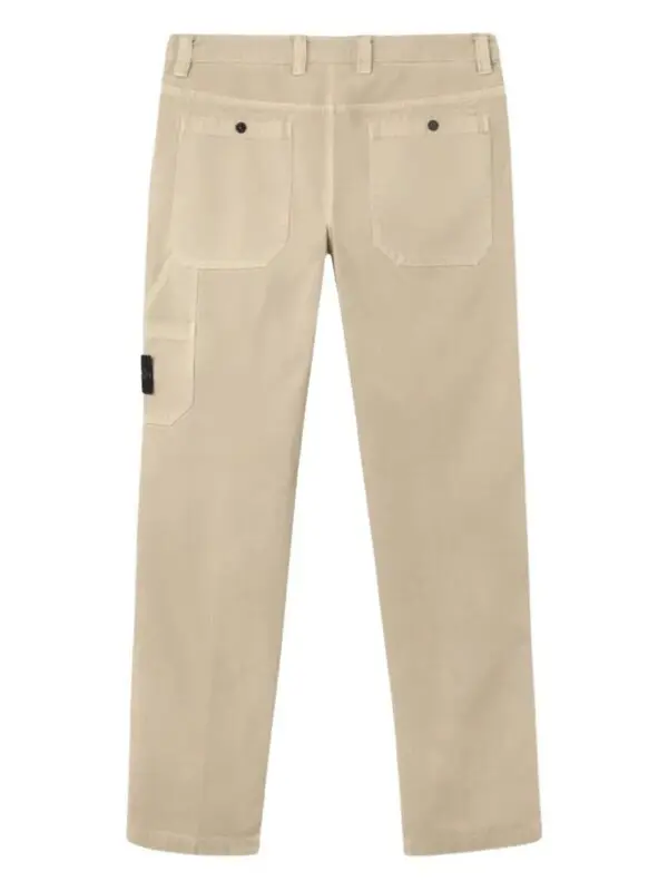 Stone Island Organic Panama Cotton Pants With `old` Effect