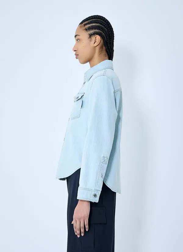 Bottega Veneta Extra Bleached Washed Denim Shirt