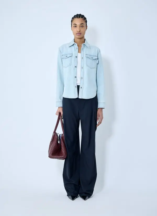 Bottega Veneta Extra Bleached Washed Denim Shirt