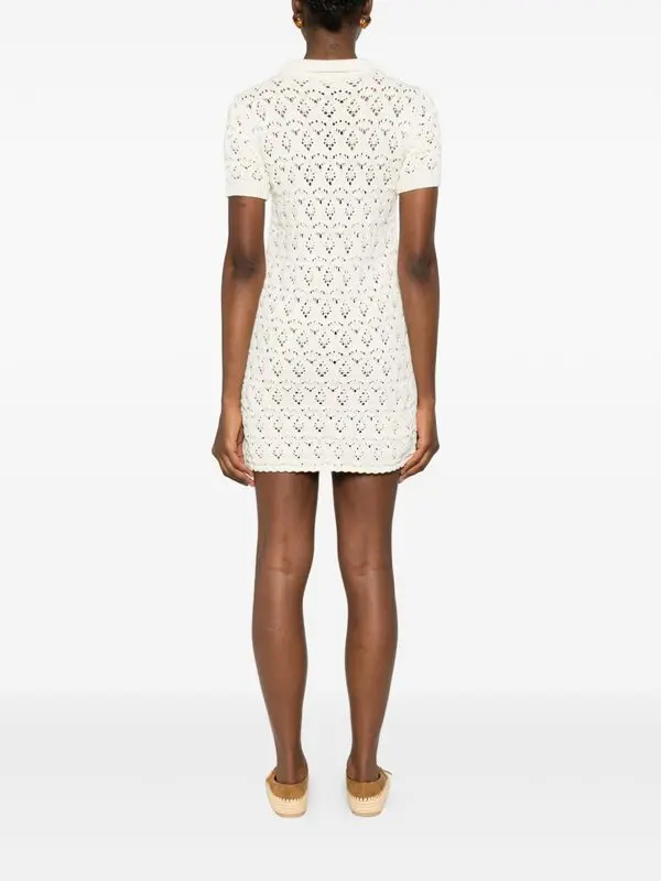Celine Pointelle Cotton Polo Dress