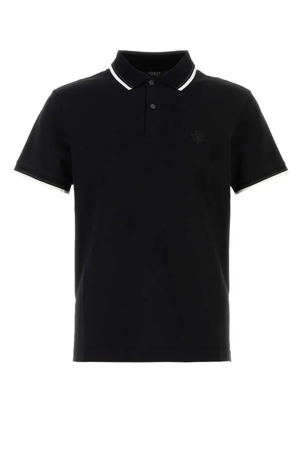 Gucci Stretch Piquet Polo Shirt - Black