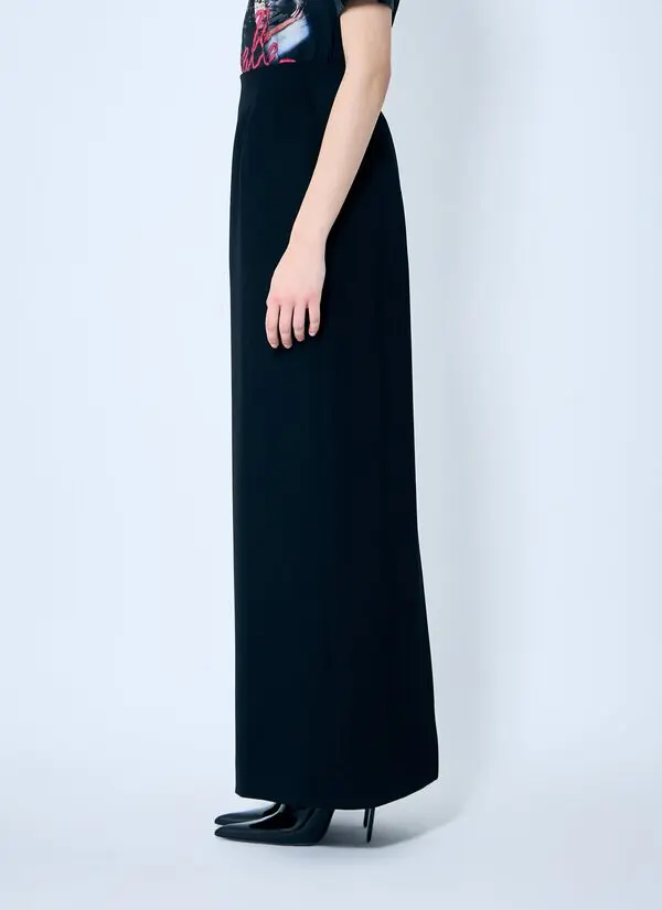 Balenciaga Hourglass Maxi Skirt In Wool