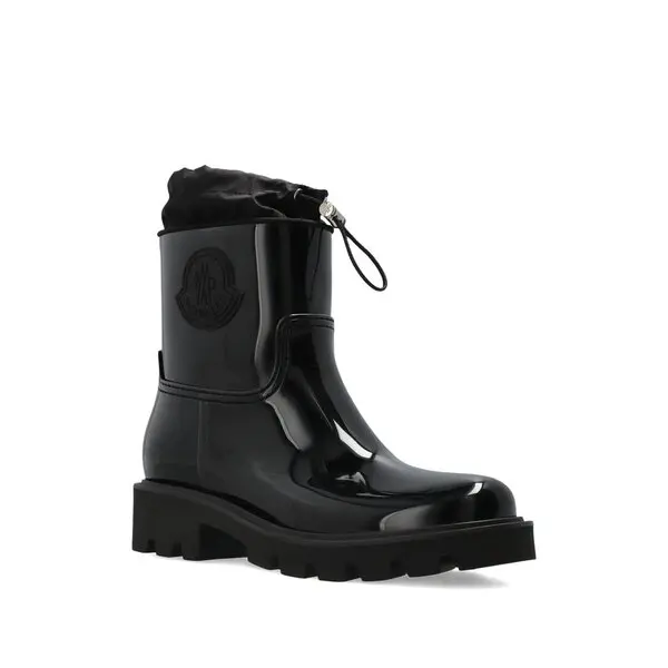 Moncler Ankle Boots With Drawstring Top And Logo Patch