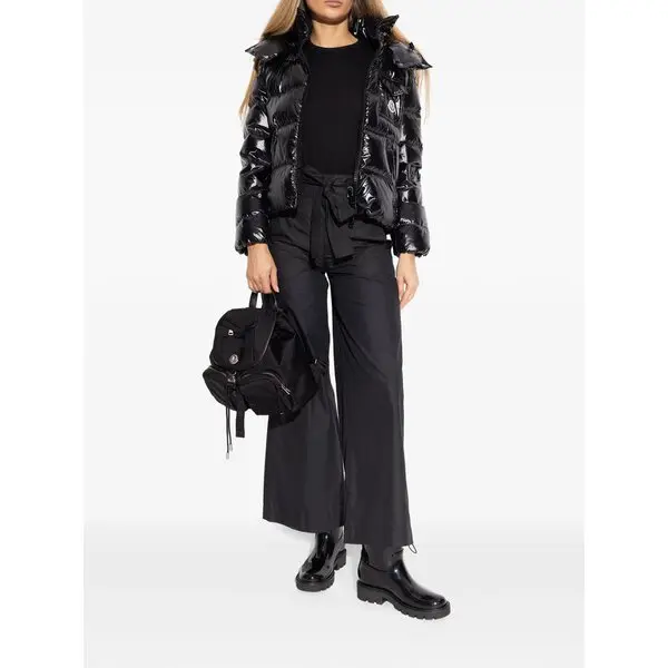 Moncler Ankle Boots With Drawstring Top And Logo Patch