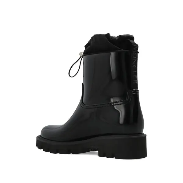 Moncler Ankle Boots With Drawstring Top And Logo Patch