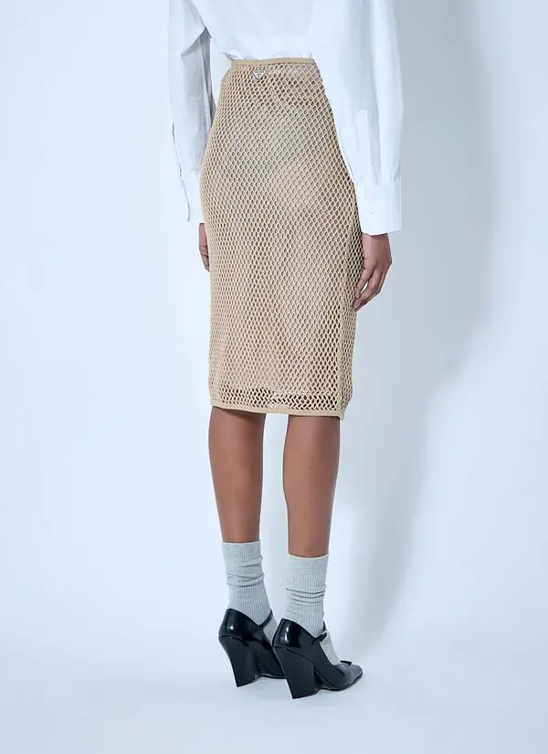 Prada Crochet Midi Skirt