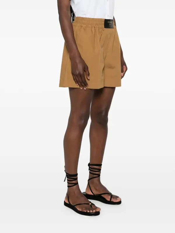 Celine Cotton And Linen Blend Shorts