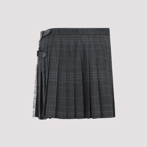 Balenciaga Pleated Mini Skirt - Gray