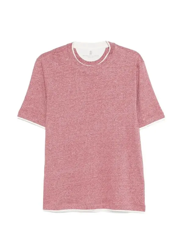 Brunello Cucinelli T-shirt With Faux-layering - Multicolor
