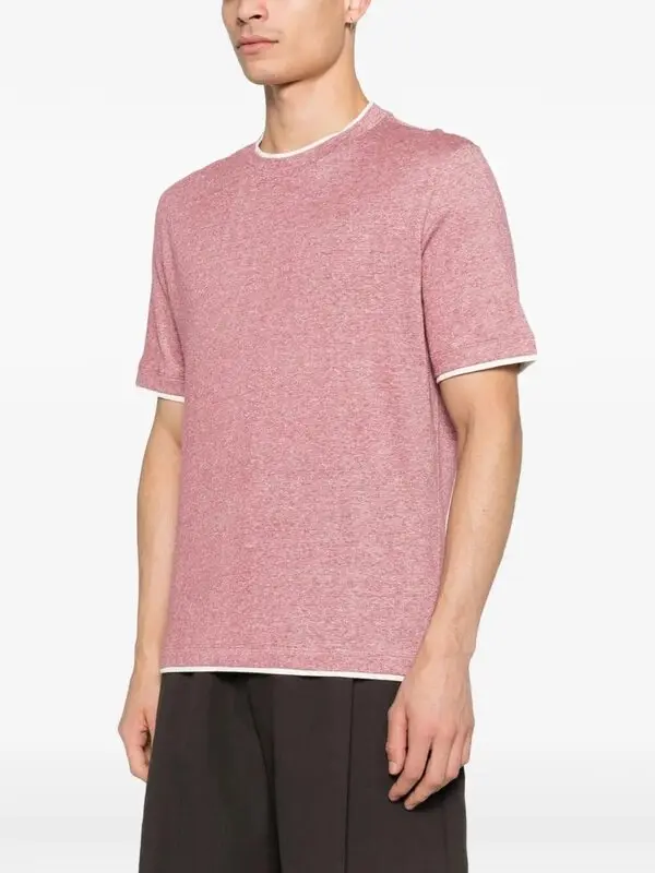 Brunello Cucinelli T-shirt With Faux-layering - Multicolor
