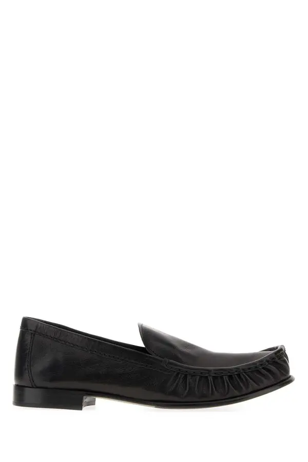 Miu Miu Leather Loafers - Black