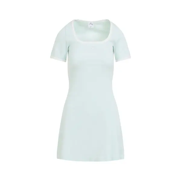 COURREGES Contrast Trim Mini Dress - Blue