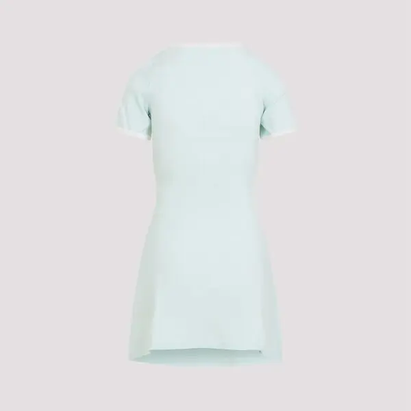 COURREGES Contrast Trim Mini Dress - Blue