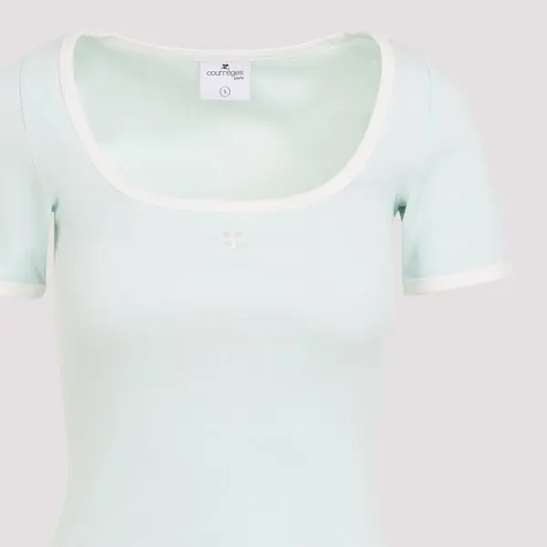 COURREGES Contrast Trim Mini Dress - Blue