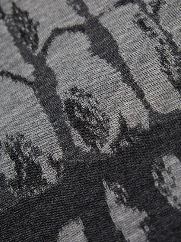 Alexander McQueen Skull Wool Crew Neck Sweater