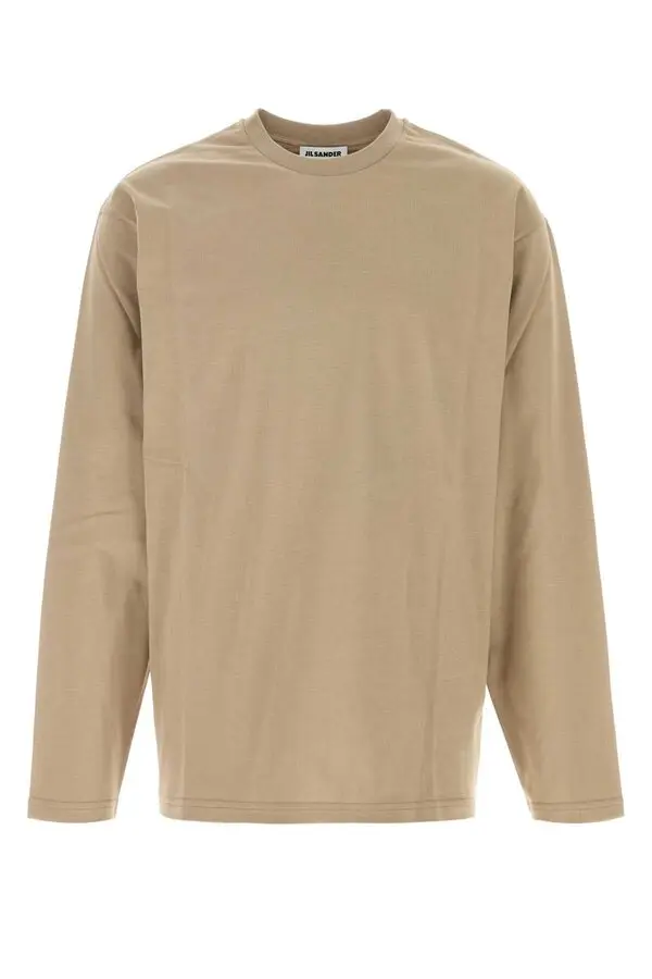JIL SANDER Camel Cotton T-shirt - Brown