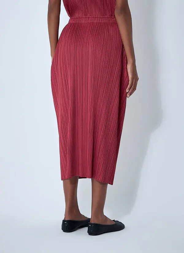 Issey Miyake Midi Pleated Skirt