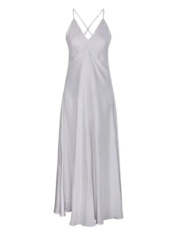 FORTE_FORTE Long Silk Slip Dress - Multicolor