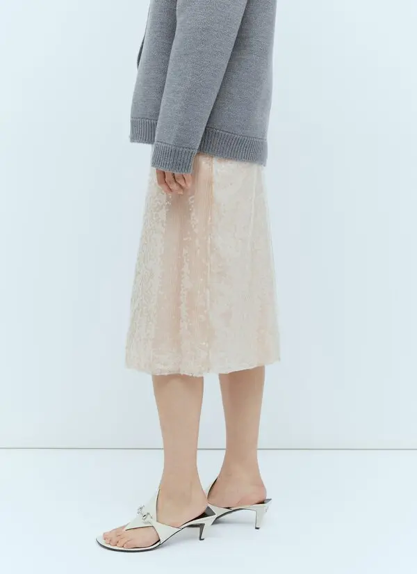 Gucci Sequin-embroidered Tulle Skirt