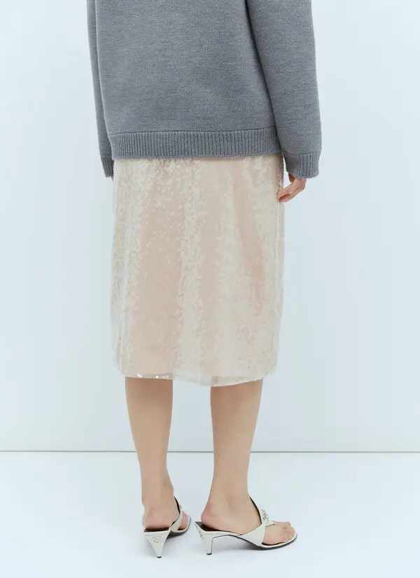 Gucci Sequin-embroidered Tulle Skirt