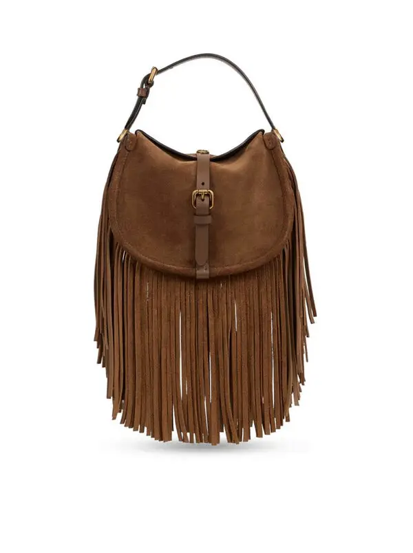 Etro Suede Fringe Small Pony Bag