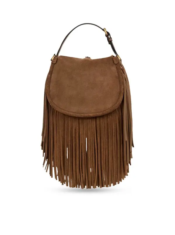 Etro Suede Fringe Small Pony Bag