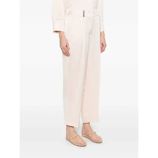Peserico Pale Acetate Blend Flared Trousers