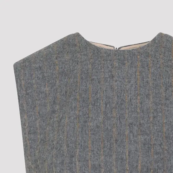 Carven Sleeveless Shift Top - Gray
