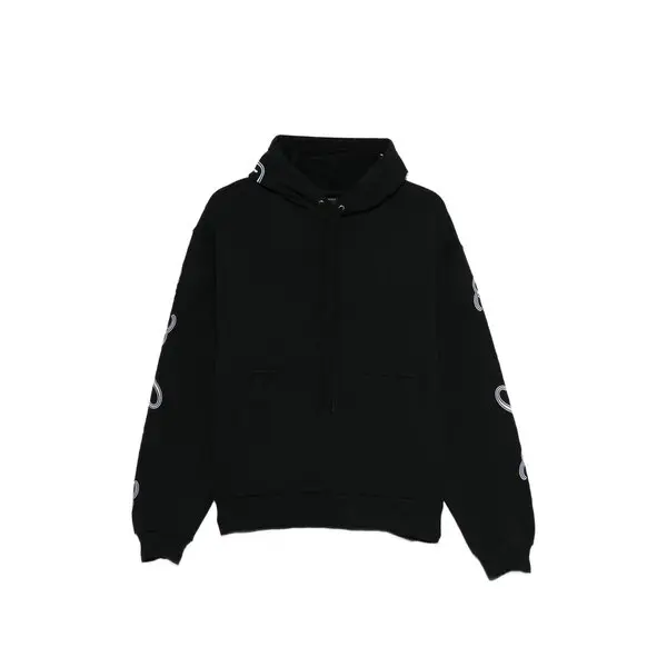 Balenciaga Cotton Drawstring Hoodie - Black