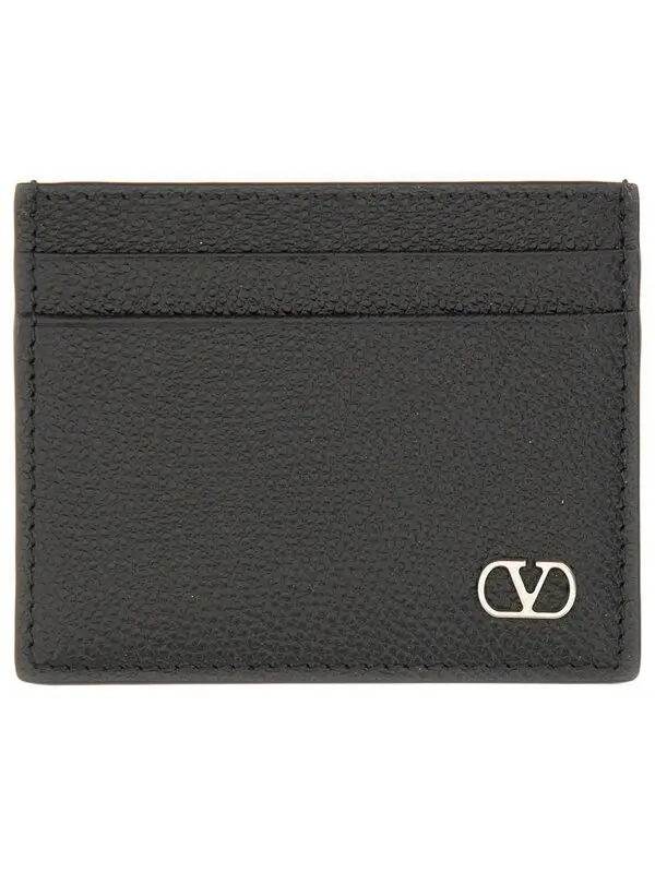 Valentino Garavani Vlogo Signature Card Holder - Black