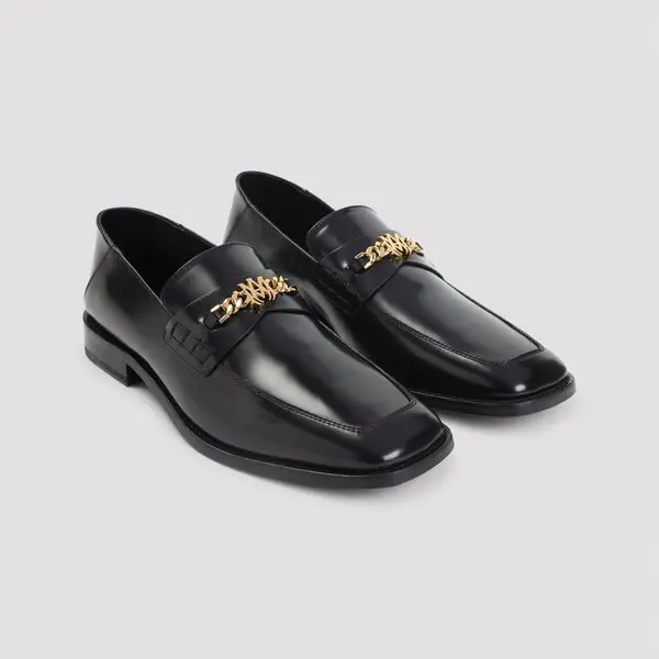 Amiri Leather Ma Slip On Loafer With Gold-tone Chain Detail