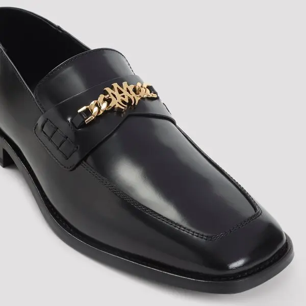Amiri Leather Ma Slip On Loafer With Gold-tone Chain Detail