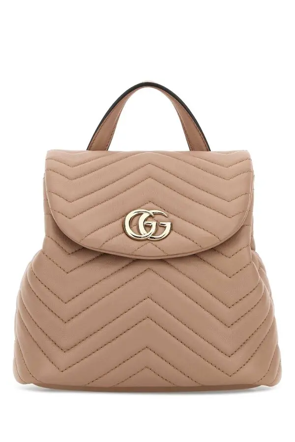 Gucci Gg Marmont Quilted Leather Mini Backpack - Pink