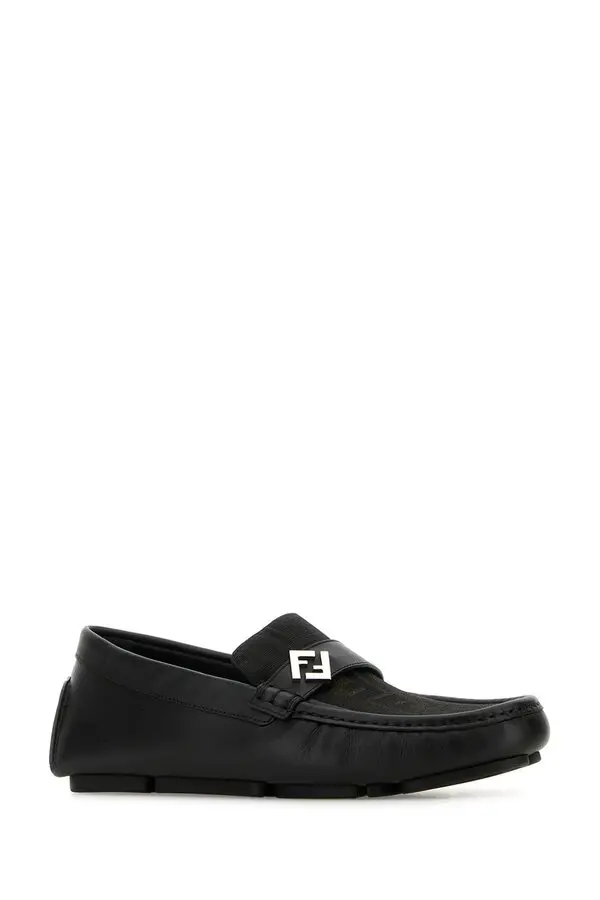 Fendi Driver Tess.ff Sfumato+vitello Loafers - Multicolor