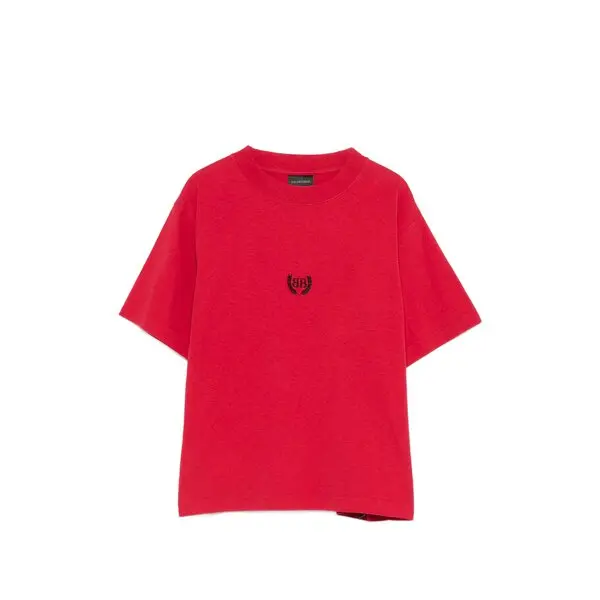 Balenciaga Logo Detail Cotton T-shirt - Red