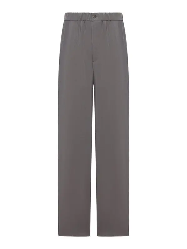 Giorgio Armani Wide Leg Silk Blend Trousers