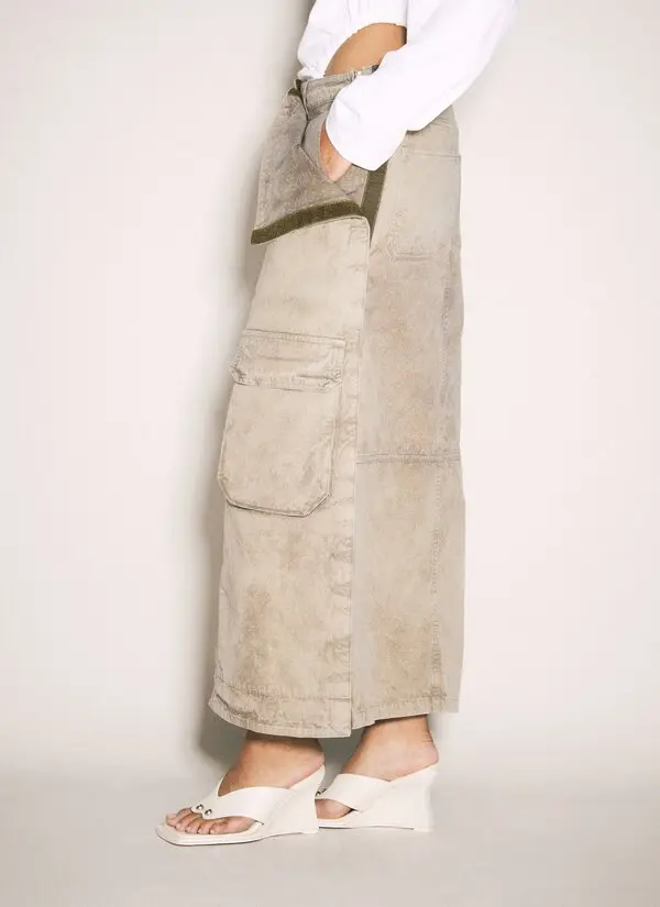 Y/project Cargo Maxi Skirt - Cream