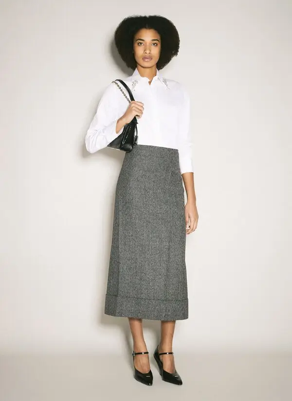 Prada Wool Maxi Skirt
