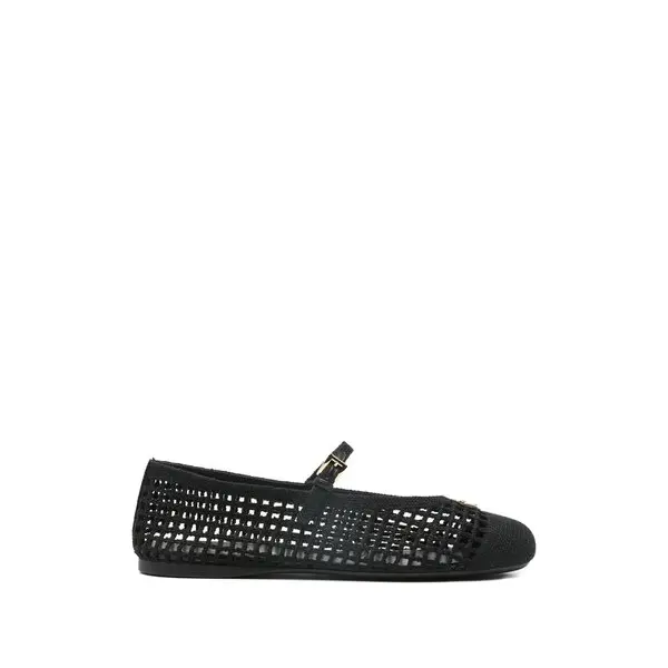Prada Crochet Ballet Flats - Black