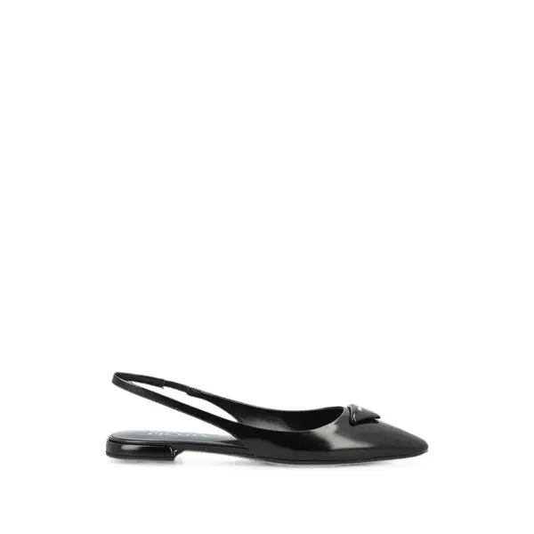 Prada Crochet Ballet Flats - Black
