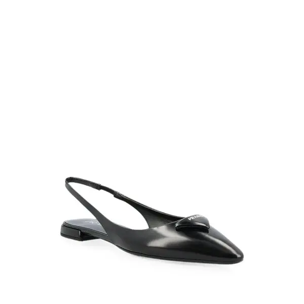 Prada Crochet Ballet Flats - Black