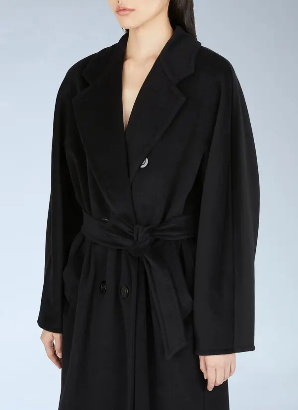 Max Mara Madame 101801 Icon Coat In Wool-cashmere Blend - Black
