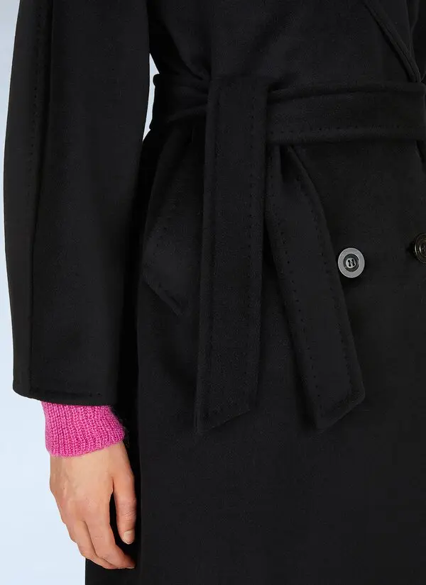 Max Mara Madame 101801 Icon Coat In Wool-cashmere Blend - Black