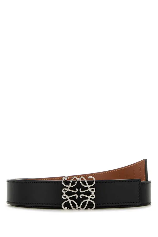 Loewe Leather Reversible Belt - Black