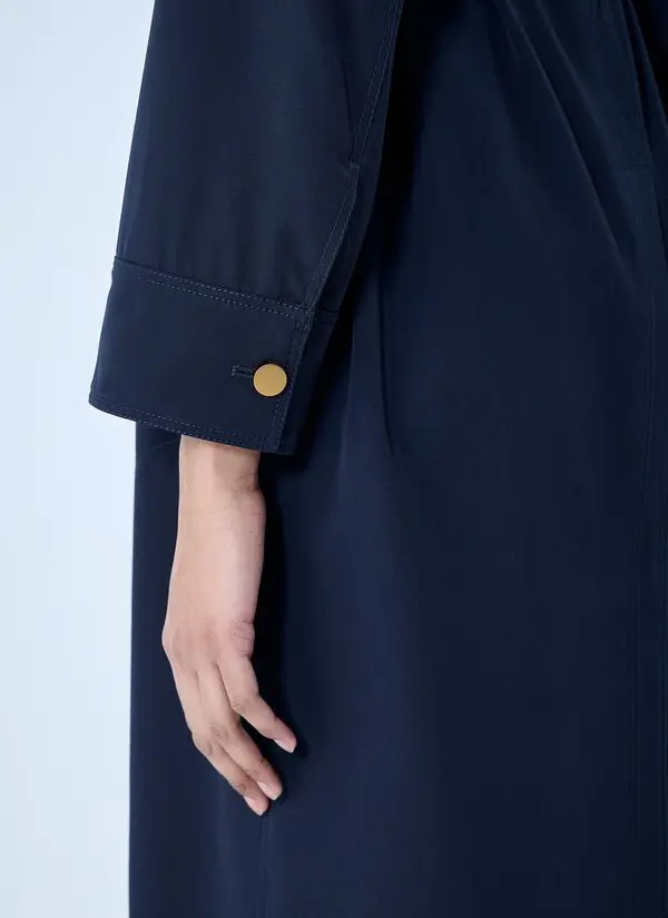 Max Mara Gabardine Wool Coat - Blue
