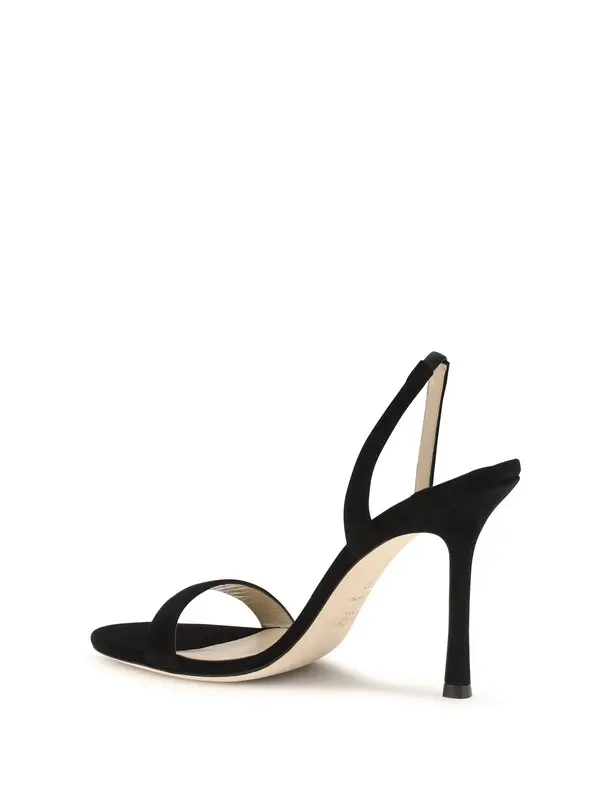 JIMMY CHOO Suede Stiletto Sandals - Black