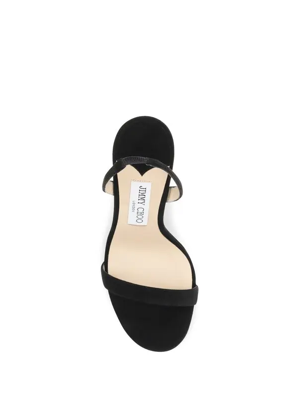 JIMMY CHOO Suede Stiletto Sandals - Black