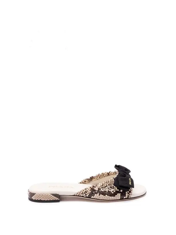 Prada Ayers Slides With Bow Detail - Multicolor